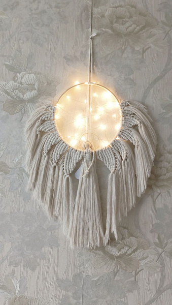 Украшение подвесное интерьерное Панно макраме Ангел Хранитель купить по доступным ценам в