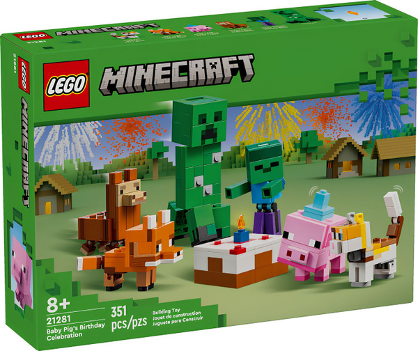 Конструктор LEGO Minecraft 21281 Празднование дня рождения поросенка ...