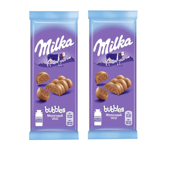 Milka Шоколад молочный Bubbles, 76 гр, 2 уп купить на OZON по низкой ...
