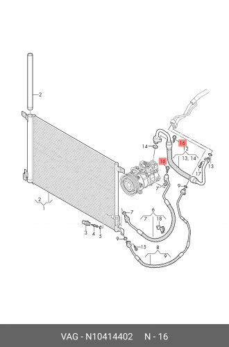 Болт крепежный автомобильный VAG (VW/Audi/Skoda/Seat), 1 шт. купить c ...