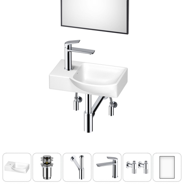 Маленькая раковина в туалет Wellsee WC Area 202011889 в наборе 6 в 1 ...