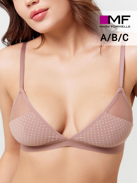 Топ-бюстье Женский Mark Formelle без косточек, размер 75C розовый Кулирная гладь, Сетка ...