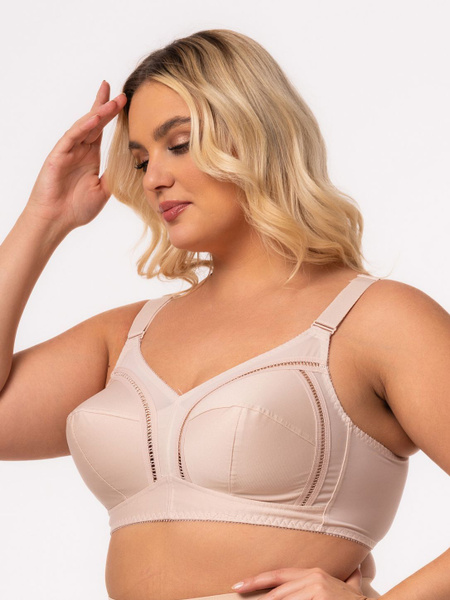 Бюстгальтер Женский AMITEYA без косточек, мягкая чашка без каркаса, размер 90D пыльный бежевый ...