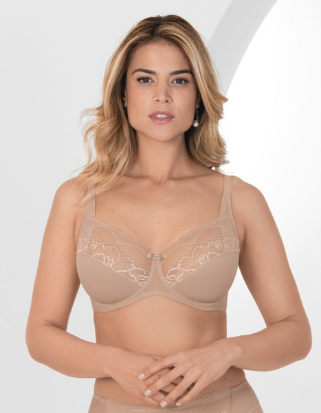 Бюстгальтер Женский Grandissima, размер 85D бежевый Россия Крючки Однотонный купить c доставкой ...