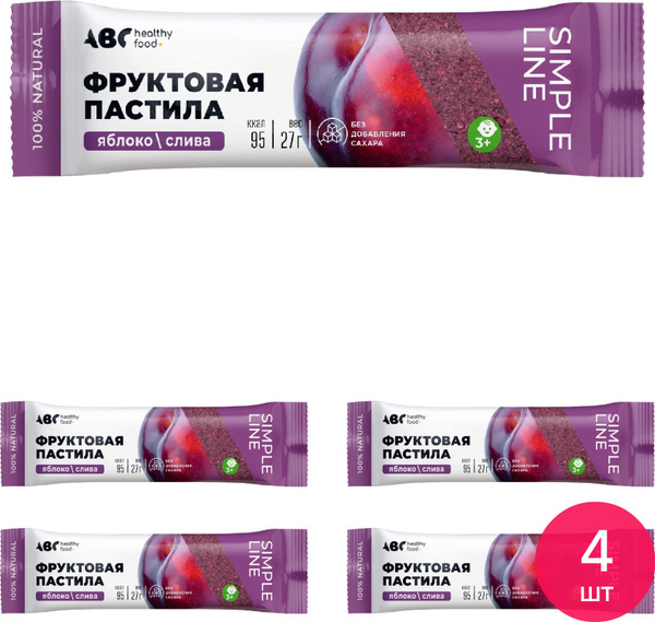 Характеристики Пастила фруктовая ABC healthy food / АВС Хелси фуд ...