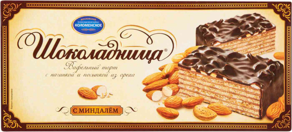 Торт вафельный Шоколадница с миндалем, 230 г, 1 шт купить на OZON по ...