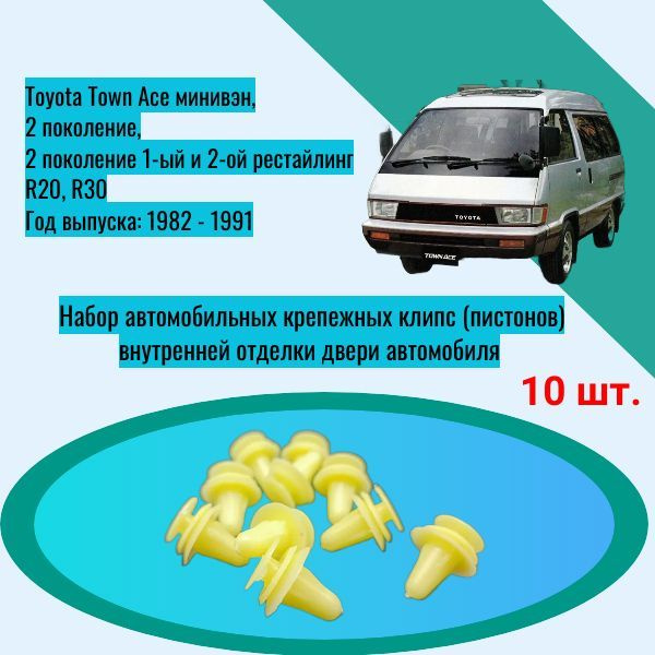 Клипса крепежная автомобильная, 10 шт. купить c доставкой на OZON по ...