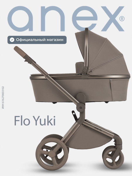 Коляска 2 в 1 для новорожденных Anex Flo, цвет Yuki купить на OZON по низкой цене (1765789918)