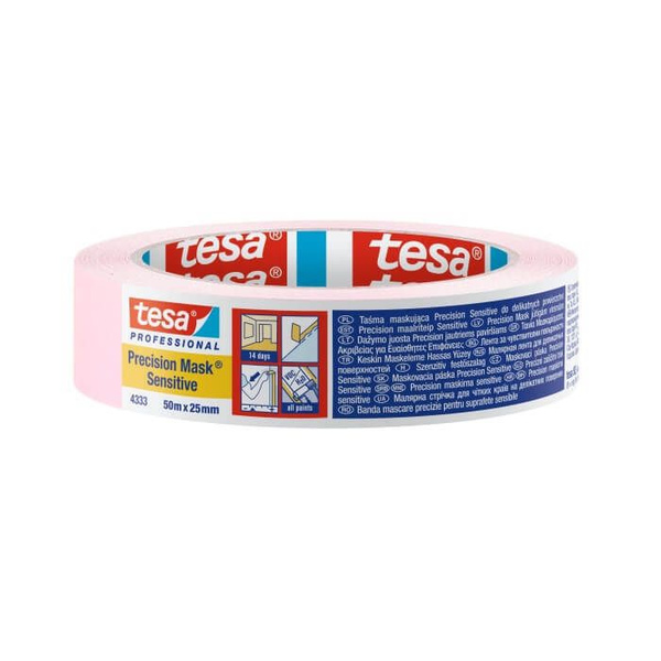 Лента малярная розовая Tesa 4333-18 (25мм*50м) купить на OZON по низкой ...