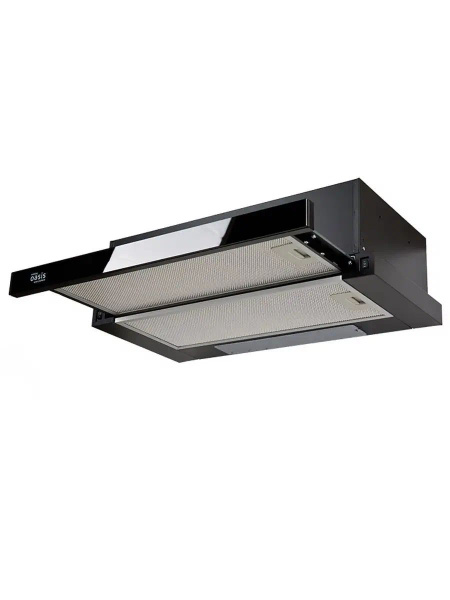 Вытяжка встраиваемо-выдвижная making OASIS everywhere UV-60G (F) черный (стекло, 500 м/ч) (2 ...