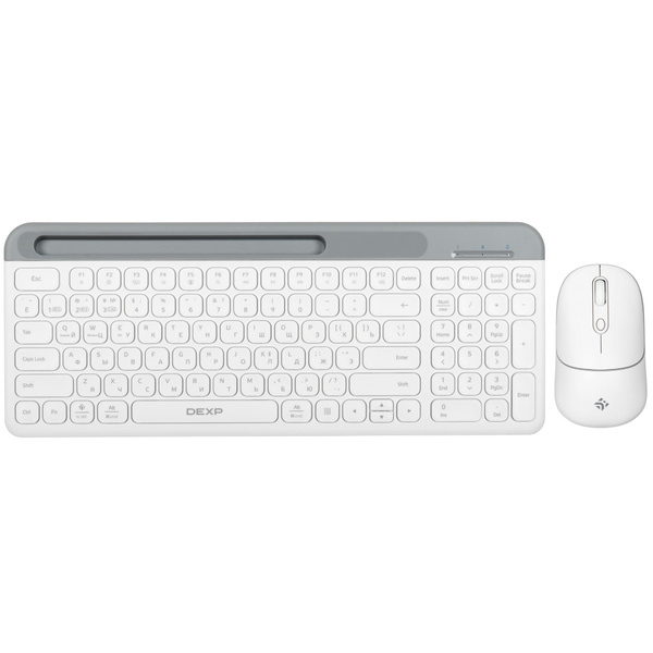Клавиатура+мышь беспроводная DEXP (KY-6290) membrane, 99keys, BT 5.0 White купить c доставкой на ...