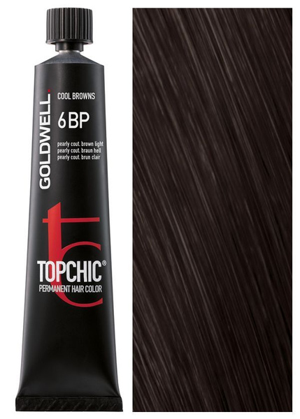 GOLDWELL/TOPCHIC-тюбики-стойкая краска для волос 6BP жемчужный светлый ...