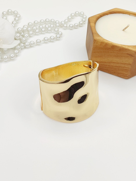 Браслет широкий на руку/ №2 глянцевый золотой ,закрывающийся купить на ...