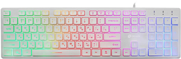 Клавиатура Oklick 550ML, USB, белый 1061618 купить на OZON по низкой цене (1794329431)