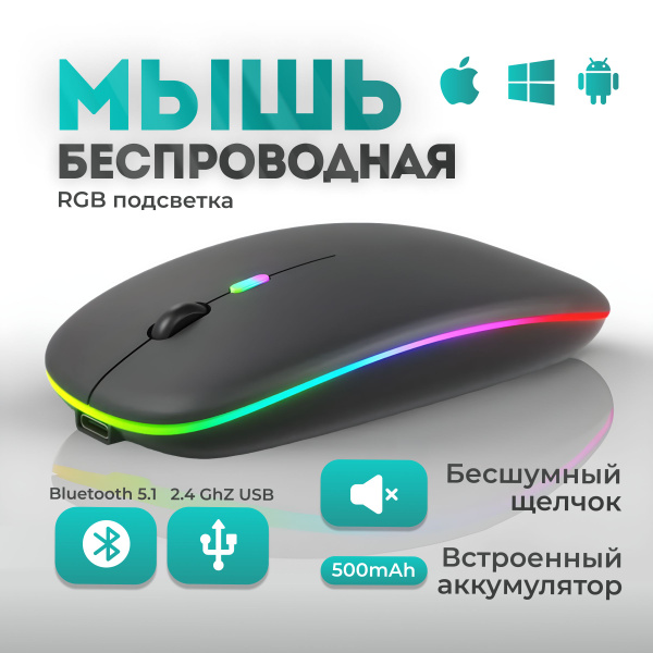 Мышь беспроводная Casanika беспроводная беспроводная для ноутбука ...