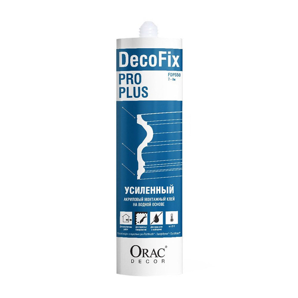 Клей монтажный акриловый Orac Decor Decofix pro plus FDP550 белый 310 ...