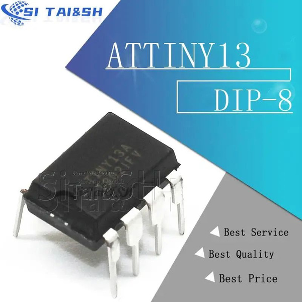 5шт ATTINY13A-PU DIP-8 ATTINY13 ATTINY13-PU DIP8 ATTINY13A ATTINY13 13A-PU ATTINY13V-10PU ic чип ...