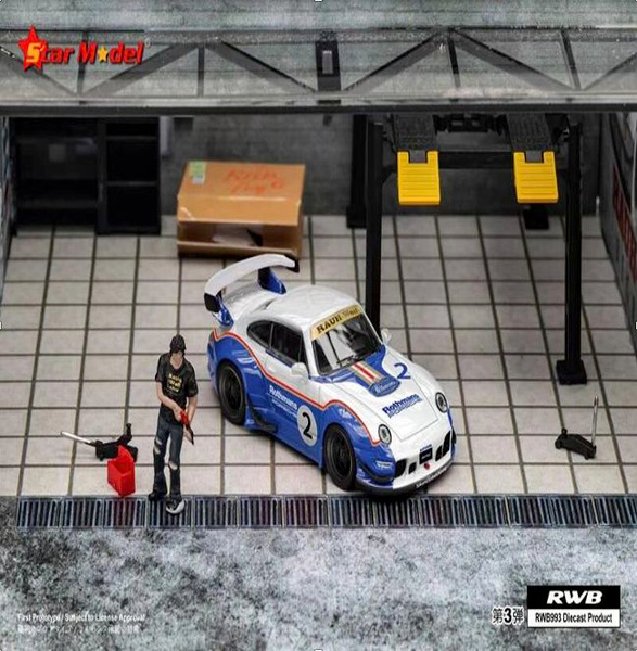 Коллекционная машинка Star Model 1:64 Porsche RWB 993 GT Rothmans LBWK ...