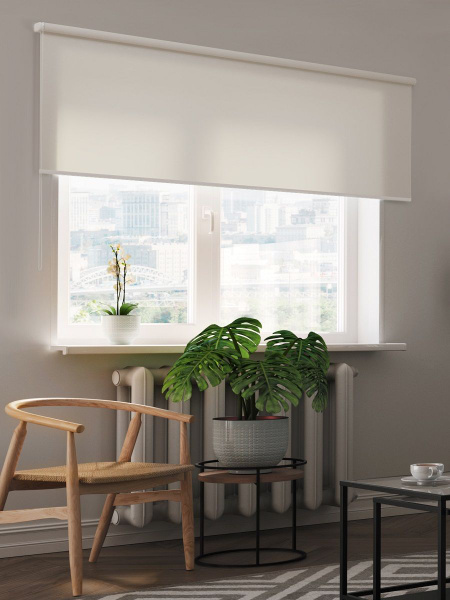 Рулонные шторы ALL-ROLL Айс БелСерКор , размер 140х190 см, белый ...