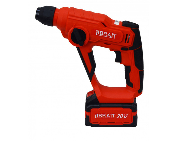 Перфоратор аккумуляторный BRAIT BCRHS20U ( 20В, АКБ, З/У, 900 об/мин, 5000 уд/мин, d сверления ...