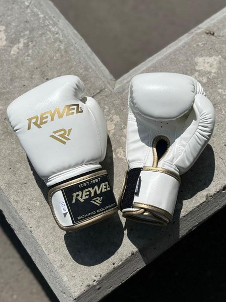 Боксерские перчатки Reyvel бело-золотые 16 oz купить на OZON по низкой цене (1775567900)