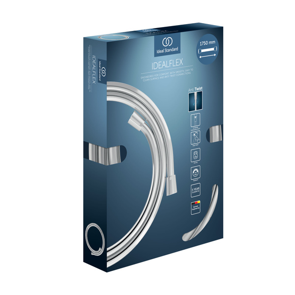 Душевой шланг Ideal Standard пластиковый 175 см BE175AA IdealFlex серебристый купить на OZON по ...