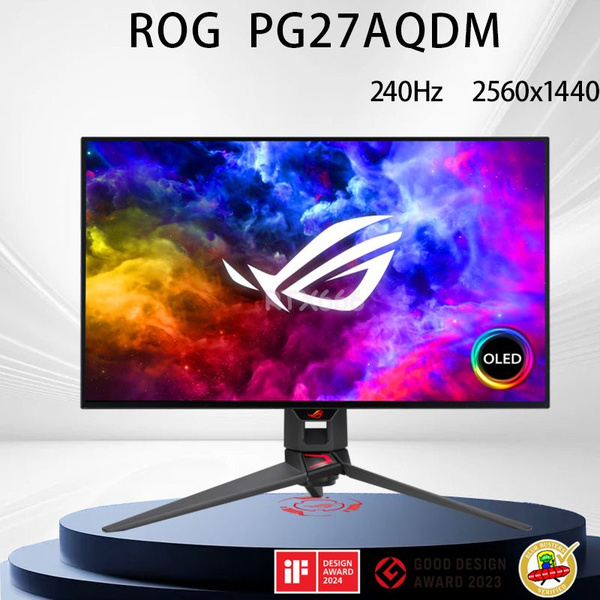 ASUS 26.5" Монитор (RTX666) ROG Swift OLED PG27AQDM,2K,240HZ,WOLED,VRR ...