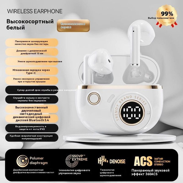 Наушники беспроводные HEISHE / TWS Bluetooth с микрофоном купить на ...