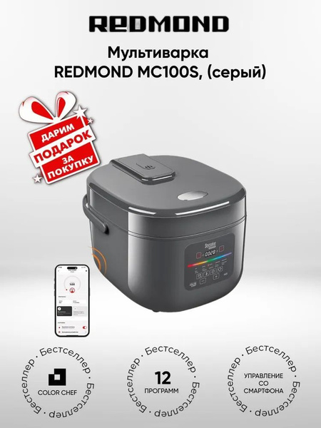 Умная мультиварка REDMOND SkyCooker MC100S (+подарок) купить на OZON по низкой цене (1904603147)