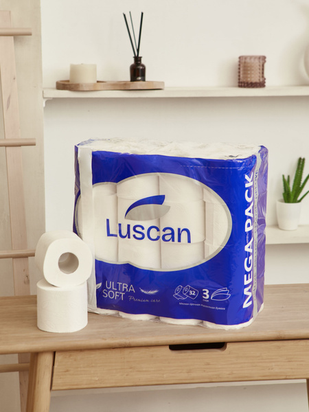 Туалетная бумага Luscan, 3 слоя, 32 рулона купить на OZON по низкой цене (1871230957)