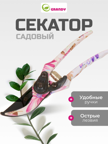 Grandy Секатор садовый ручной для огорода и дачи купить на OZON по низкой цене (1416891438)