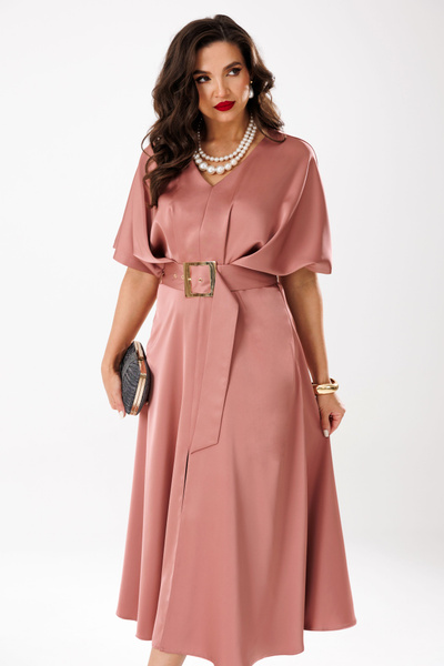Платье Женский KOVALEVICH пудровый, размер 56 купить c доставкой на OZON по низкой цене (1940366713)