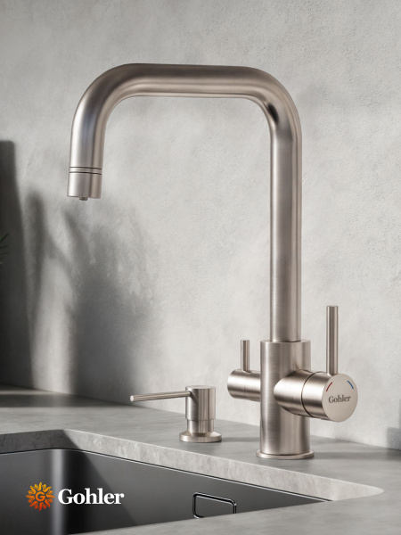 Смеситель для кухни с краном под фильтр для питьевой воды Gohler G4013S ...