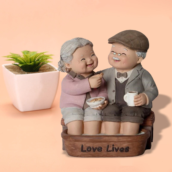 Статуэтка Бабушка и дедушка подарок на годовщину свадьбы Декор для дома интерьерная