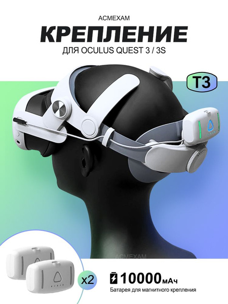 Крепление для Oculus Meta Quest 3/3S аксессуар VEDYARTI Oculus Quest 3 на голову: легкий и ...