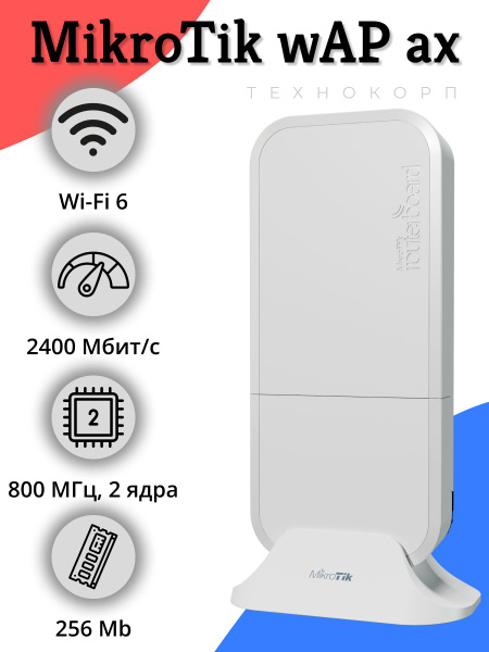 WiFi точка доступа MikroTik wAP ax (wAPG-5HaxD2HaxD) купить на OZON по ...