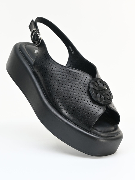 Босоножки Женский Ascalini Стандартный средний (до 9 см) Натуральная кожа, размер 39 9 Лето ...