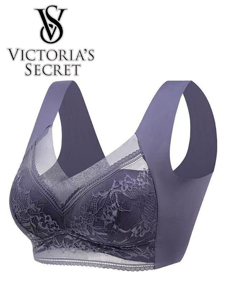 Топ-бра Женский Victoria's Secret серый, размер 75A, 75B Синтетика Спортивный Однотонный купить ...
