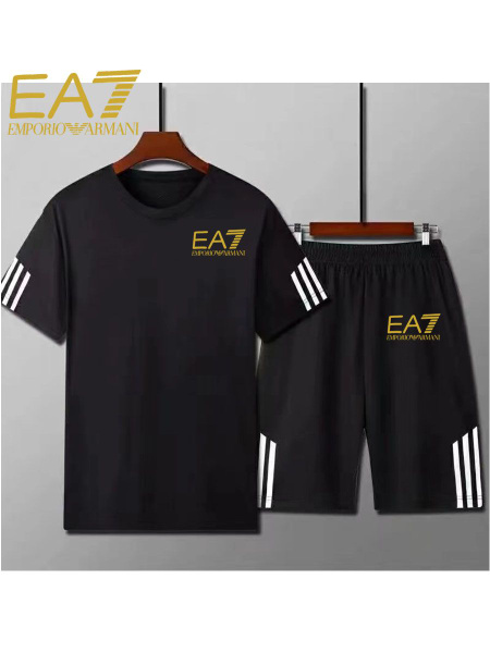 Костюм спортивный Мужской EA7 ежевичный, размер 50, 52 Лето купить c доставкой на OZON по низкой ...