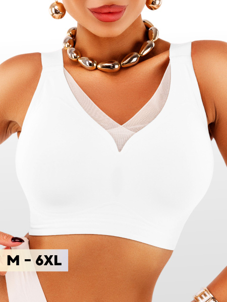 Бюстгальтер Женский MAMASUPER без косточек, бесшовный, размер 80E, 80F белый бриллиант Нейлон ...