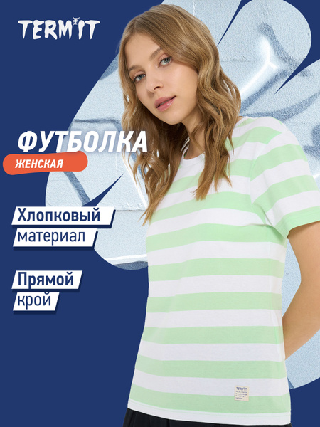 Футболка Женский Termit белый, размер 48 Хлопок Спортивный Бангладеш купить c доставкой на OZON ...