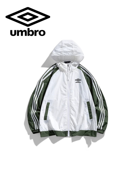 Ветровка Мужской, Женский UMBRO Карманы белый глянец V-образный Полиэфирное волокно, размер 44 ...