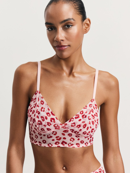 Бюстгальтер Женский Zarina без косточек, размер 80B розовый Полиамид, Эластан Повседневный Китай ...