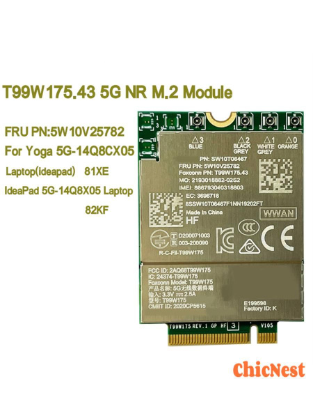 2025 T99W175 T99W175.43 5G M.2 Карта 5W10V25782 Для Ноутбуков Yoga 5G ...