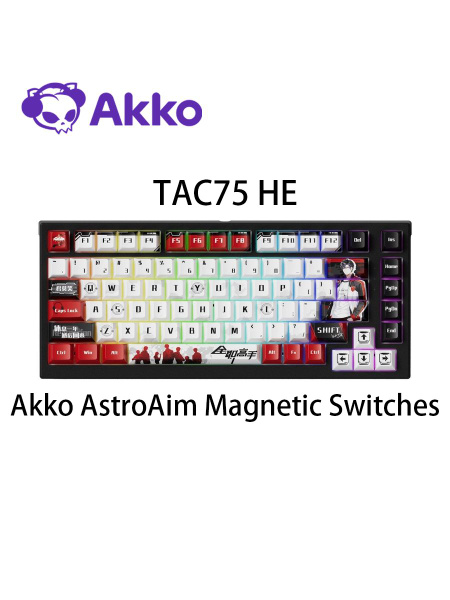 AKKO Игровая клавиатура проводная Akko TAC75 HE single 8K Ye Xiu проводная механическая ...