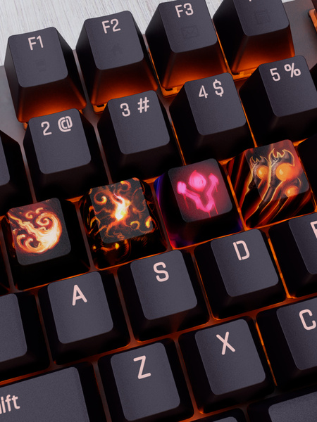 Кейкапы для механической клавиатуры "Огр Маг" Дота 2 / "Ogre Magi" Dota ...