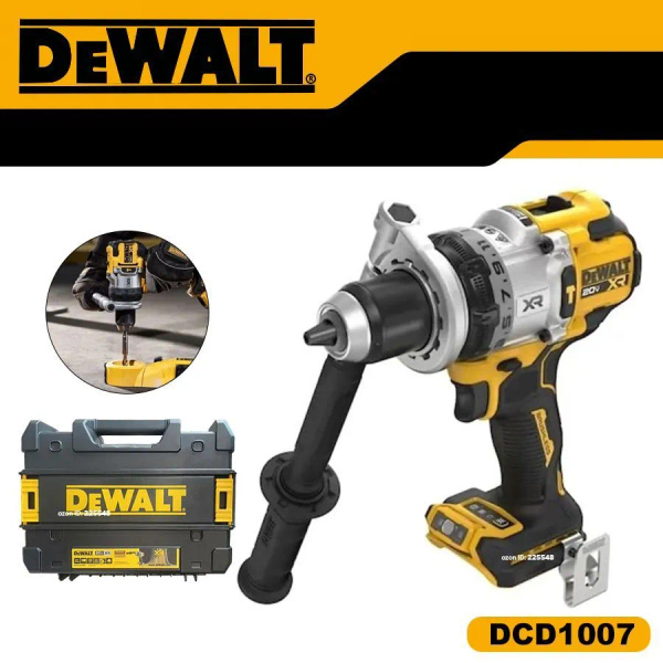 DEWALT DCD 1007/169N, ледобур со встроенным бесщеточным литиевым ...