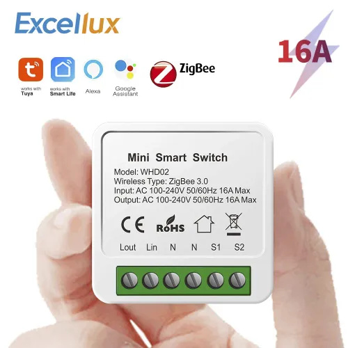 Умное реле Zigbee 3.0, 16А, умный выключатель zigbee Smart life купить на OZON по низкой цене ...