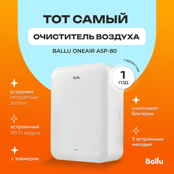 Очиститель воздуха Ballu asp, белый - купить по выгодным ценам в ...