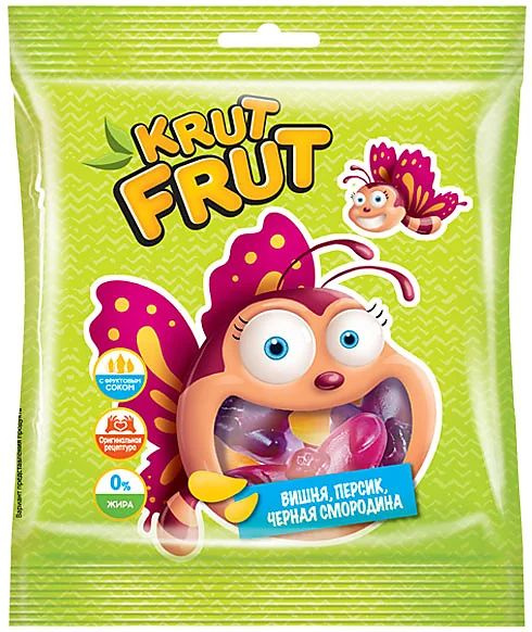 Мармелад жевательный KrutFrut в форме милых бабочек, 70 г / 10 шт - купить с доставкой по ...